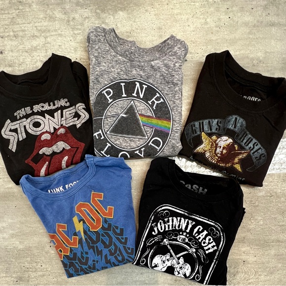 Shirts & Tops | 5 Pack Of Rocker Tshirts All In Perfect Condition Size ...